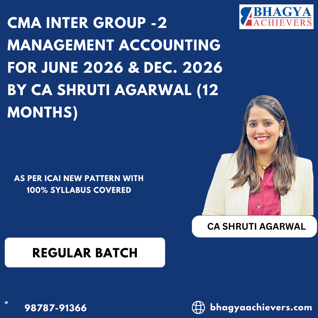 Cma Inter Group -2 Management Accounting For June 2026 & Dec. 2026 By ...