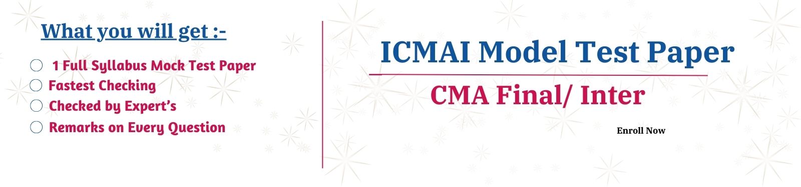 CMA Inter New Syllabus ICMAI Model Test Paper for Dec 2024