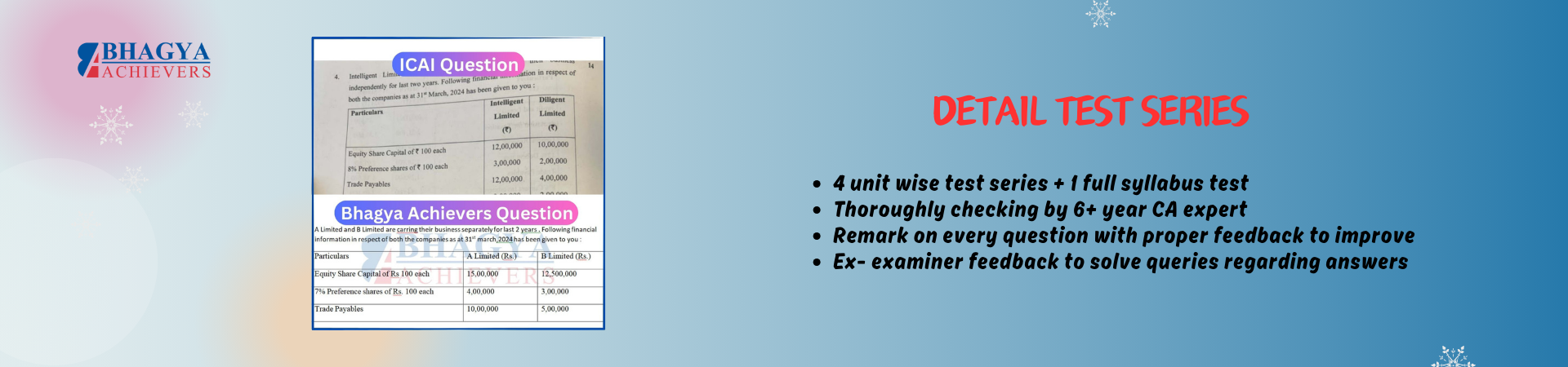 CA Inter Test Series, Chapter Wise, Mock Test Series– ICAI May 2026 ...