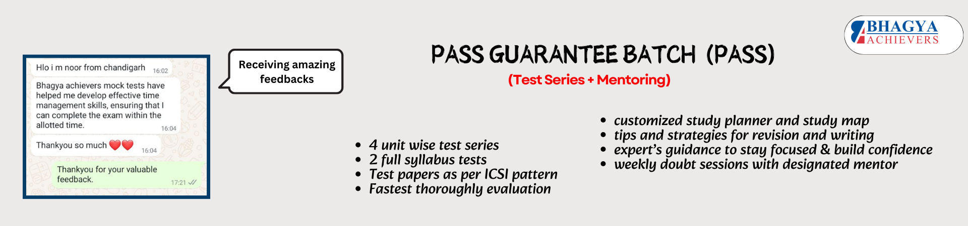 CS Professional Pass Guarantee Batch - PASS for June26