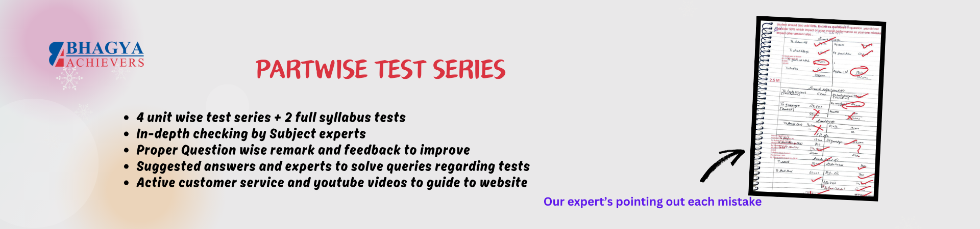CMA Inter New Syllabus Partwise Test Series for June26